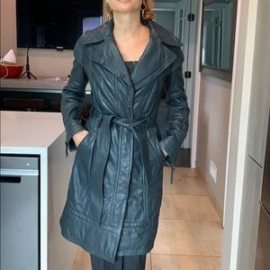 Sisley | Jackets & Coats | Sisley Limited Edition Leather Trench Coat ...